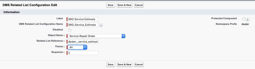 DMS Related List Configuration for VisualForce Pages