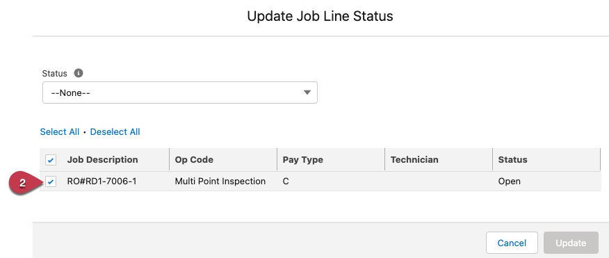 How to Update Job Line Invoice Status