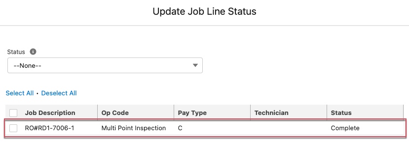 How to Update Job Line Invoice Status